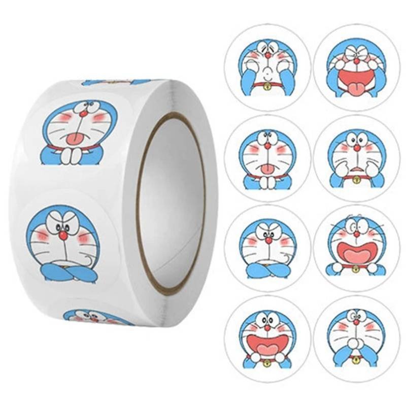 500 Pegatinas Rollo Anime Doraemon Gato Cosmico Calcomanías | $ 24,99 ...